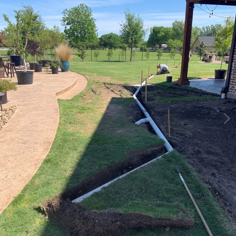 Backyard Creations Landscape Drainage Correction | Plano, Frisco ...